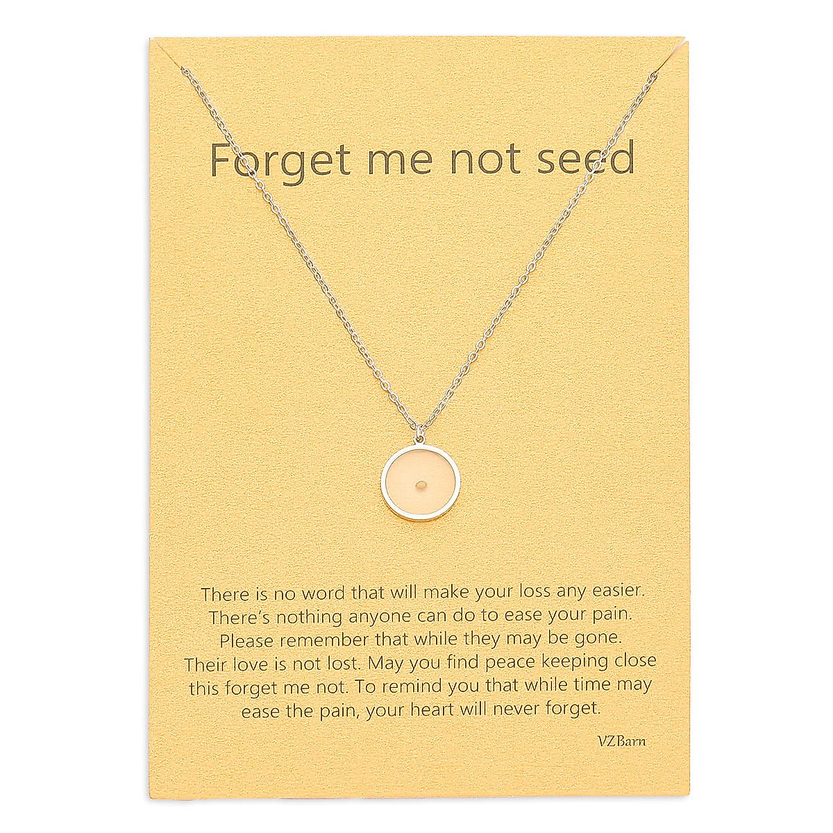VZBarn Miscarriage Gifts for Mothers Forget Me Not Baby Necklace Silver