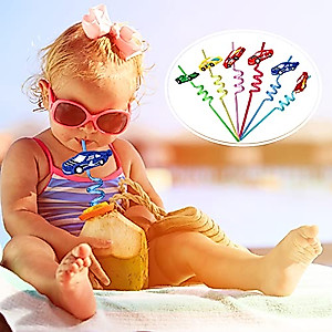 24 Race Car Party Favors Reusable Drinking Straws for Kids Boys Racecar Wheels Birthday Decorations Two Fast Party Supplies Drinking Markers