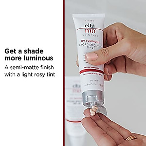 EltaMD UV Luminous Tinted SPF 41 Tinted Mineral Face Sunscreen, Oil Free, Nongreasy Broad Spectrum Lotion, 1.7 oz