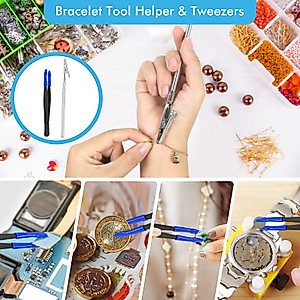 Jewelry Pliers, 16Pcs Jewelry Making Tools Kit, Micro Jewelry Pliers Set, Bracelet Tool Jewelry Helper, Tweezers Set, Mini Pliers for Jewelry Making Supplies DIY Crafting Beading Repairing
