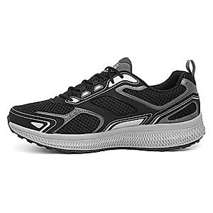 Skechers mens Gorun Consistent - Athletic Workout Running Walking Shoe With Air Cooled Foam Sneaker, Black/Grey, 12 X-Wide US
