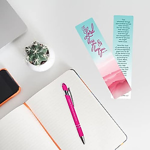 The Lord Bless You and Keep You Bible Verse Pen with Bookmark - Numbers 6:24 - Inspirational Bible Pens for Devotion - Christian Pens for Women & Men with Stylus - Christian Gifts for Men & Women