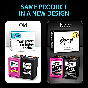 Smart Ink Remanufactured Ink Cartridge Replacement for HP 62XL 62 XL (Black & Tricolor 2 Combo Pack) to use with Envy 7640 5660 7645 5540 5643 5661 5664 5663 5640 5642 OfficeJet 5740 5746 5745 8040