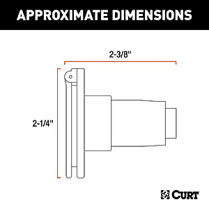 CURT 58070 Vehicle-Side 4-Pin Round Trailer Wiring Harness Socket