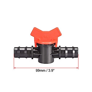 uxcell Drip Irrigation Barbed Valve for 5/8 Inch Double Male Barbed Valve Aquarium Water Flow Control Plastic Valve 3pcs