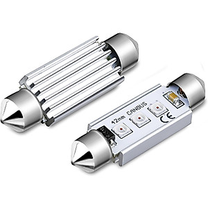 Alla Lighting 41mm/42mm 578 211-2 212-2 LED Festoon Bulbs, 10000K Blue CAN-Bus Interior Dome, Map, Trunk, Step Courtesy Lights Lamps