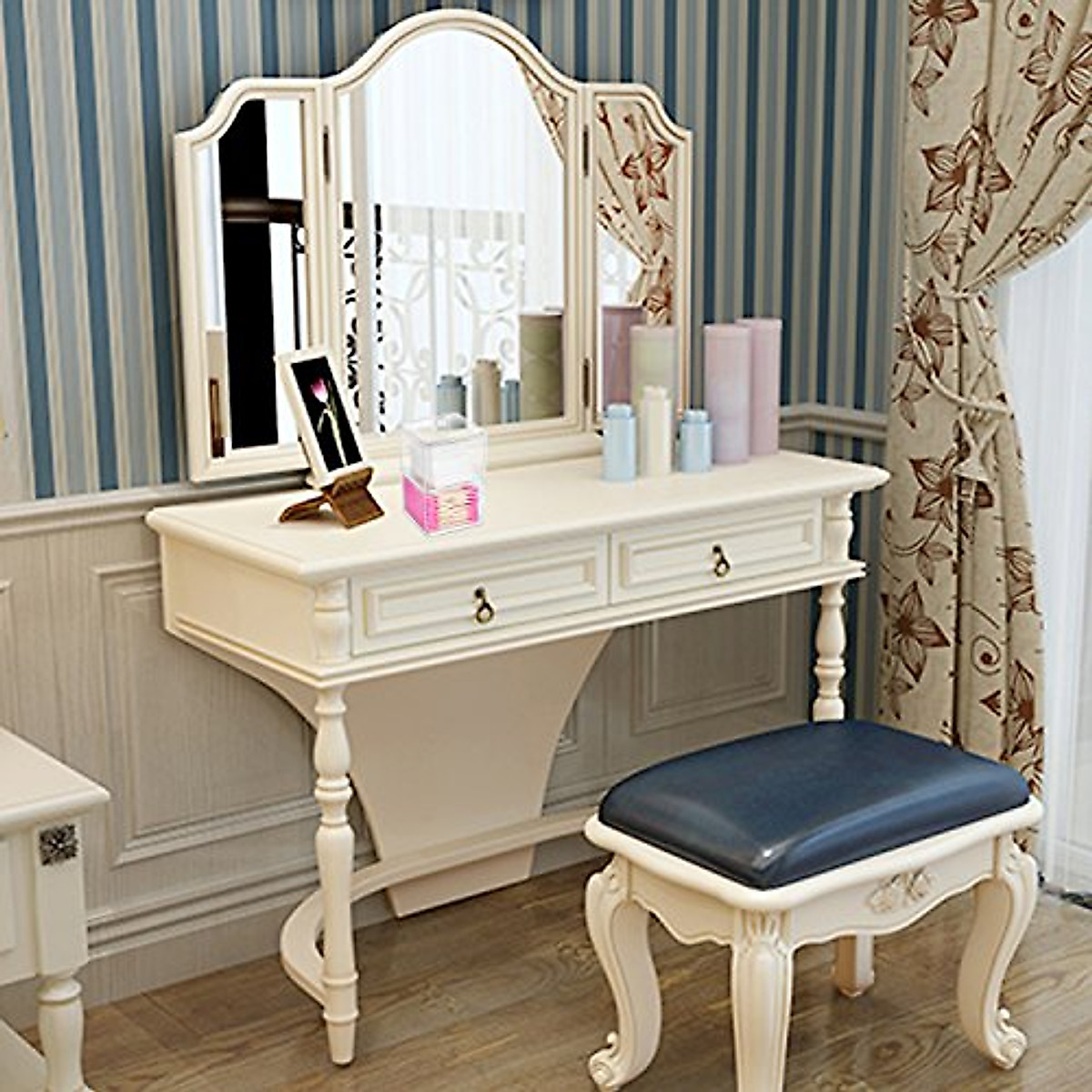 HBlife Cotton Ball and Swab Holder Organizer, Clear Acrylic Cotton Pad Container for Cotton Swabs, Q-Tips, Make Up Pads, Cosmetics and More