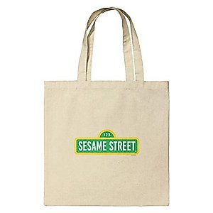 Sesame Street Logo Grocery Travel Reusable Tote Bag