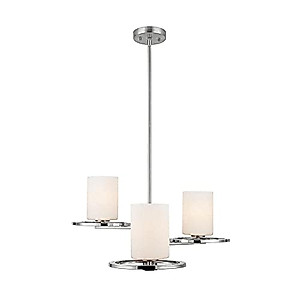 Home Decorators Collection 27263 3-Light Polished and Brushed Nickel Chandelier