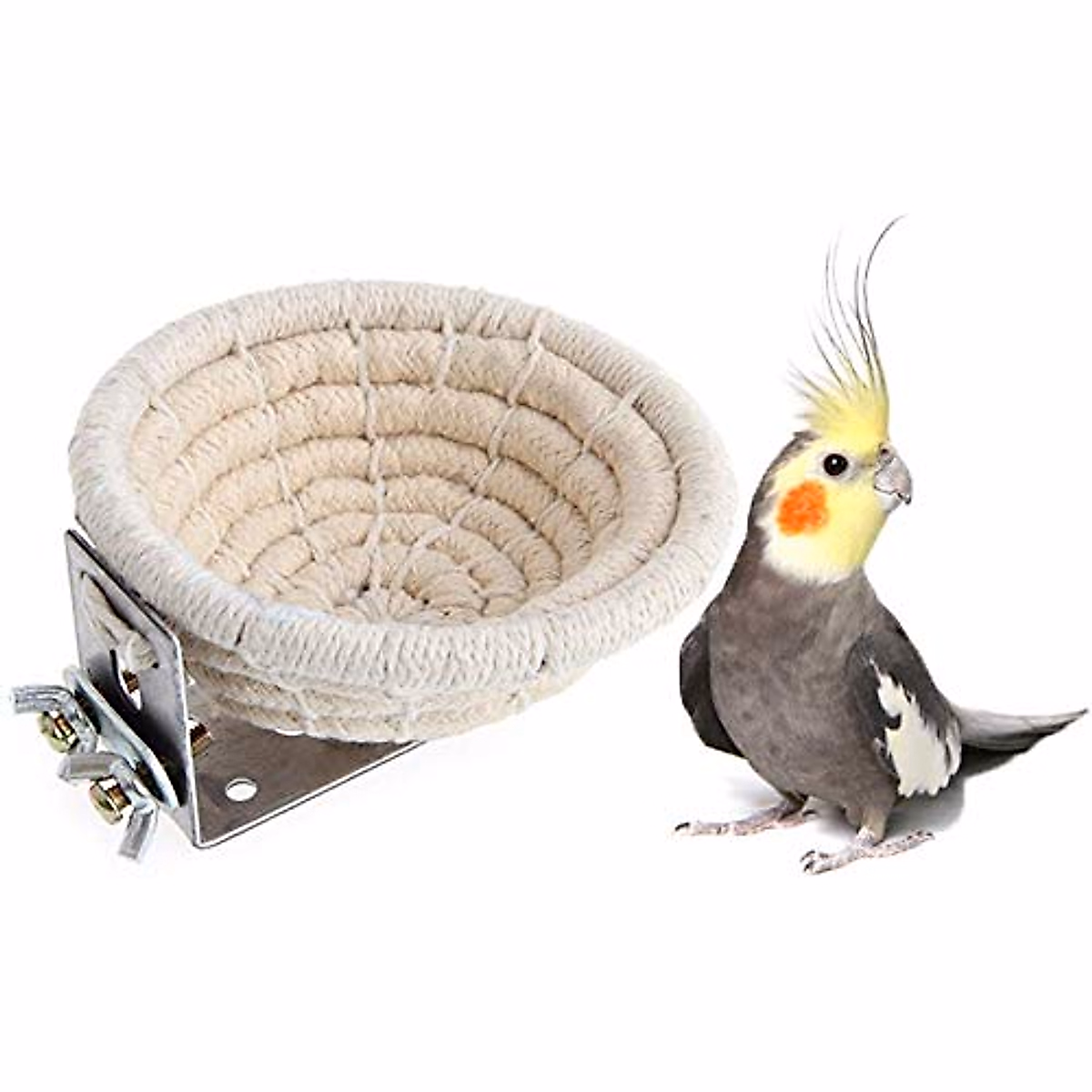SONYANG Handmade Cotton Rope Bird Breeding Nest Bed for Budgie Parakeet Cockatiel Parakeet Conure Canary Finch Lovebird and Small Parrot Cage Hatching Nesting Box