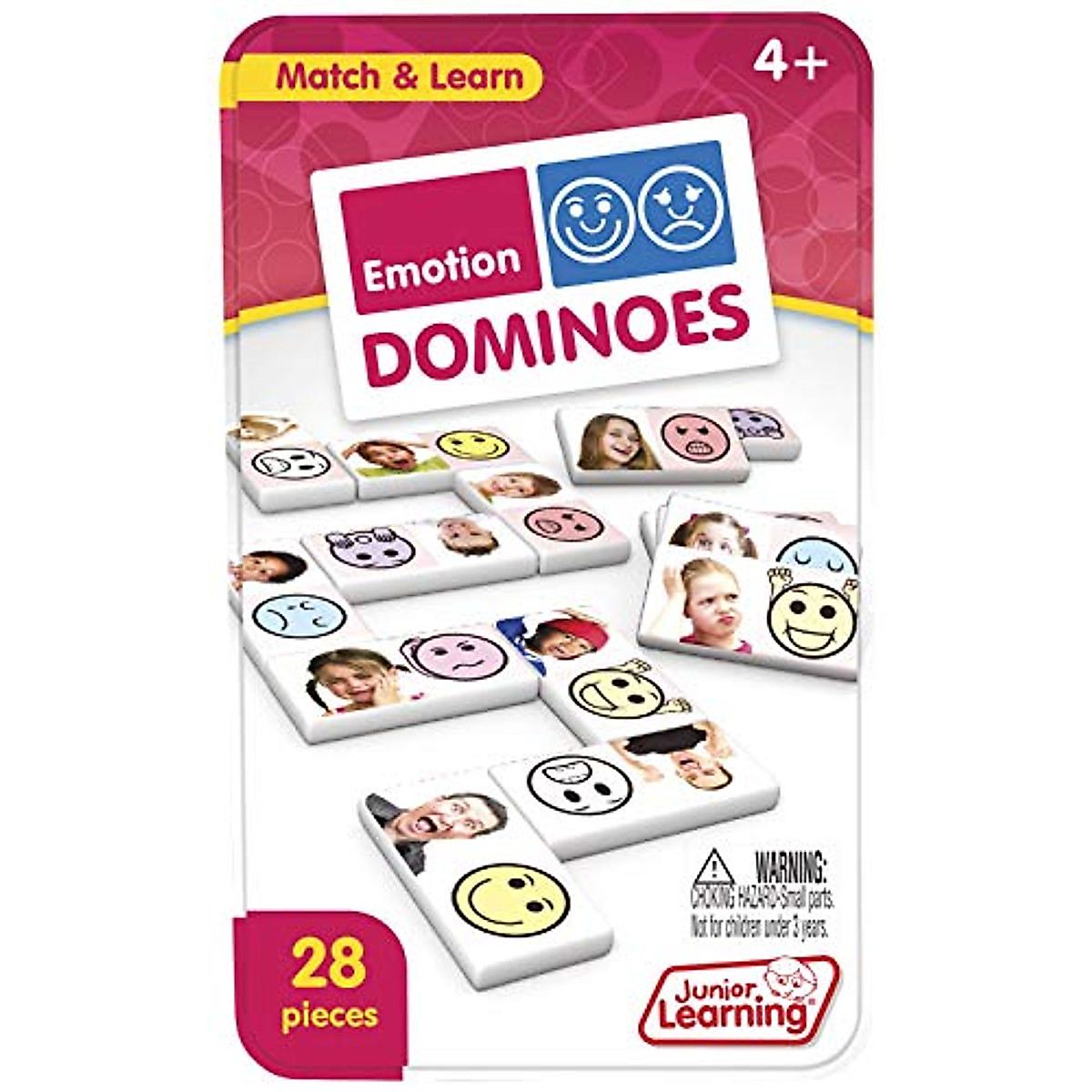 Junior Learning Emotion Dominoes,4.7 x 1.5 x 7.8 inches