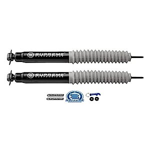 Supreme Suspensions MAX-Performance Nitro Gas-Charged Front Shock Absorbers for Jeep Grand Cherokee ZJ/WJ, Cherokee XJ, Wrangler TJ - OEM Replacement for Lifted Applications - Shock Boots Included