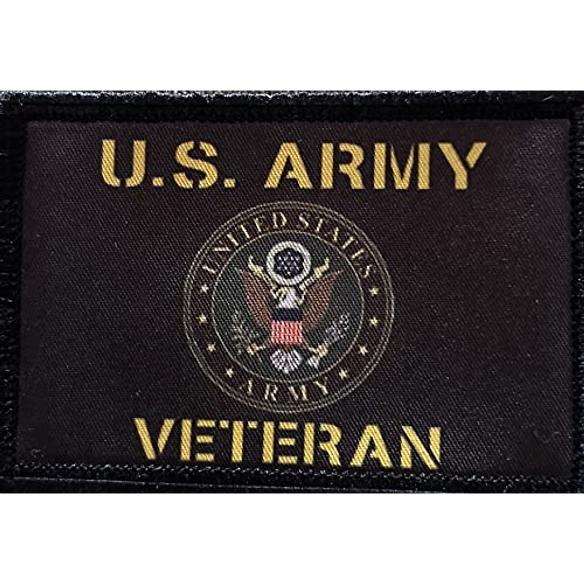 US Army Veteran Morale Patch.2x3" Hook and Loop Patch. Made in The USA