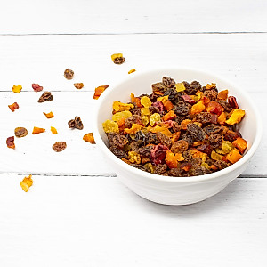 Traina Home Grown Baker’s Fruit Medley - Diced Peaches, Cranberries, Apricots, Pears, Nectarines, and Raisins - Non GMO, Gluten Free, Value Size (20 oz)