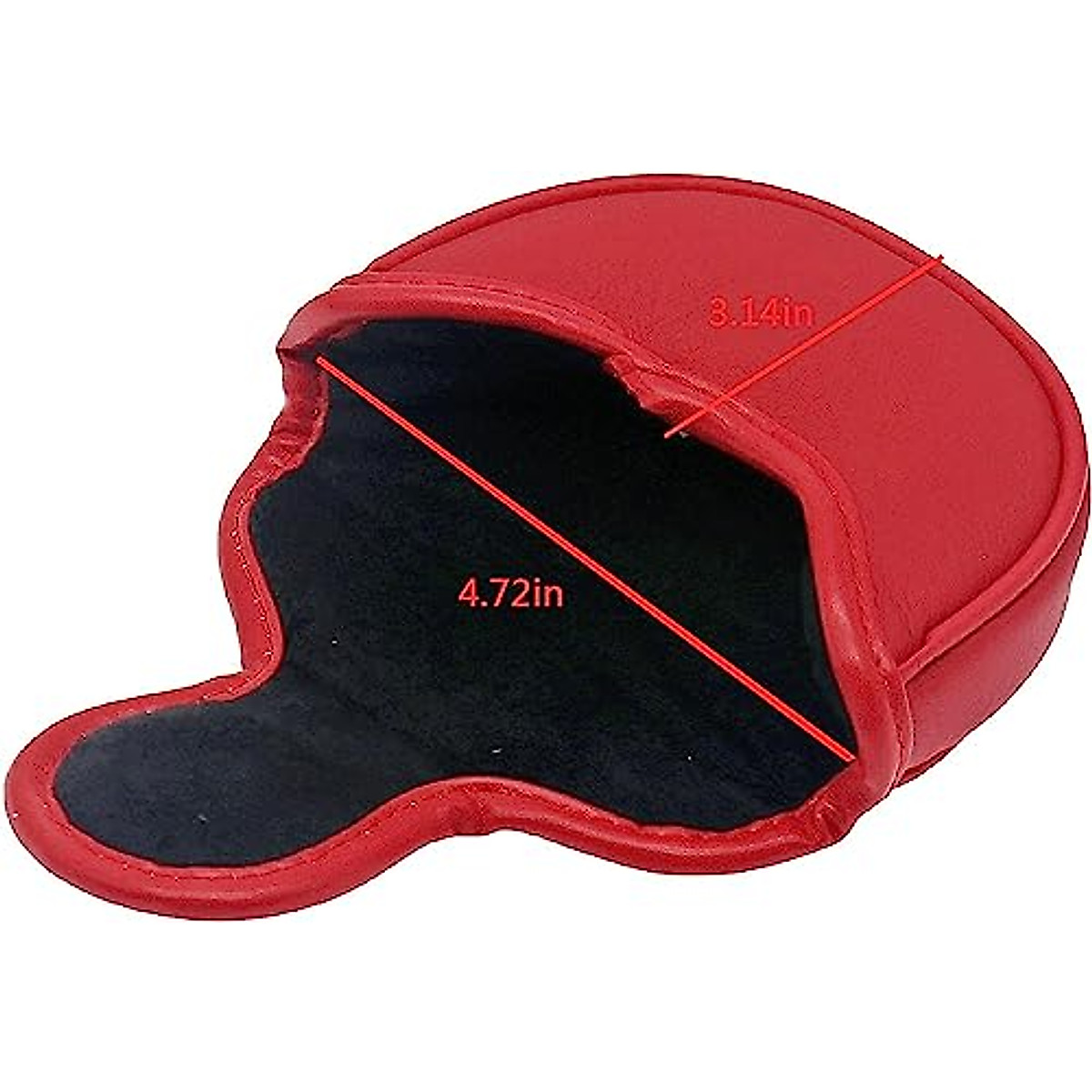 HISTAR Pebble Beach Magnetic Closure Golf Small Mallet Shaped Putter Cover for Scotty Cameron (Red)