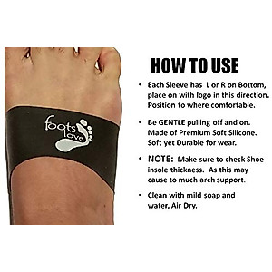 FOOTS LOVE Plantar Fasciitis Gel Cushioned Arch & Heel Support Sleeves. Orthotics to Lift & Relaxes Nerves featuing Cooling Air Pockets. For Men And Women