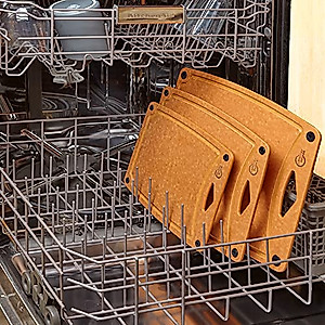 Mercer Culinary Composite Cutting Board-11.75" X 9.25",W/SIL Feet/Channel, Large, Tan