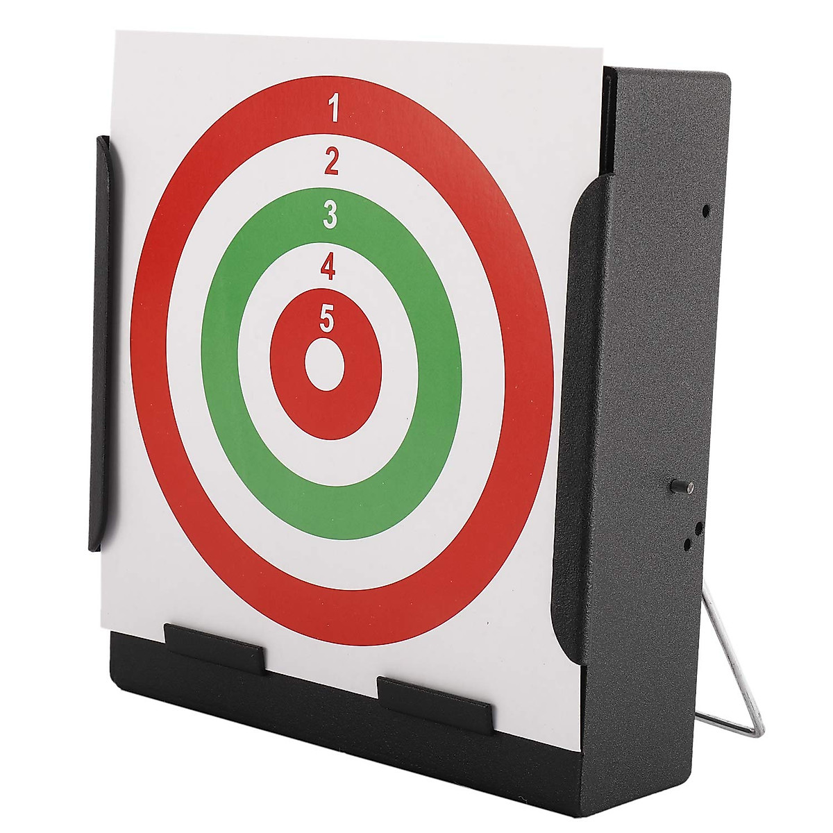 Metal Box BB Trap Target with 20 Shooting Paper Targets, Airsoft Pellet Trap Catcher, Mini BB Gun Target for Shooting Practice and Air Soft Gun Training (Red)