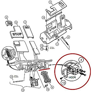 Drive-up Club Car DS MCOR Potentiometer Accelerator,MCOR Motor Controller for Golf Cart Electric 2001-2011 Golf Cart, Replace OEM 1021011-01