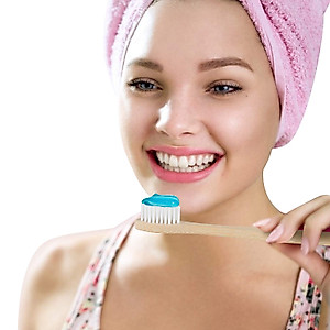 Jet Goose Bamboo Toothbrush Set | 4 Natural Eco- Friendly Biodegradable Bamboo Toothbrushes | BPA Free | Soft White Nylon Bristles