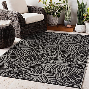 Keen Home Design Outdoor Rug - 6x9 Washable Indoor/Outdoor Rug for Patio, Balcony, Kitchen, Garden, Beach, Deck and Porch. Size: 6'4" x 9'2"