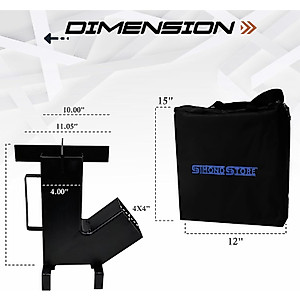 Simond Store - Rocket Stove - Rocket Stove Camping with FREE Carrying Bag - portable wood stove camping stove wood Gear rocket stove kit with Big Fuel Chamber rocket stoves for cooking wood burning