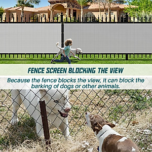 TANG Sunshades Depot Grey/Gray 4'x50' 150 GSM with Zipties Privacy Fence Screen Commercial Construction Site Windscreen Residential Chainlink Fence Netting Cover Privacy Blockage Excellent Airflow