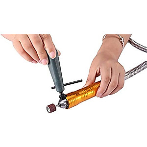 VOTOER 1000W Rotary Tool Flex Shaft Electric Hanging Grinder Carver, Forward and Reverse Rotation, Multi-Function Metalworking Jewelry Repair Kit, Foot Pedal Control, Metal Flexible Shaft, 30000 RPM