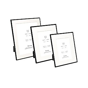 Isaac Jacobs 6x8 (Matted 4x6) Black Metal Picture Frame, Classic Metal Photo Frame Made For Tabletop & Hanging Display, Home and Office Décor, Photo Gallery and Wall Art (6x8 (Matted 4x6), Black)