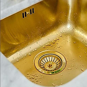 LMMDDP Kitchen Drain Brass Sink Vegetable Sink Thickened Quartz Stone Cement Sink Special Drain Pipe Fittings (Color : Gray)