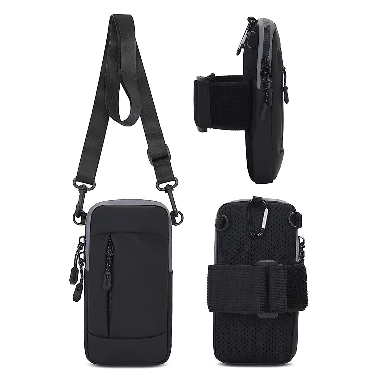 Travel Outdoor Running Sports Gym Armband Pouch Cell Phone Crossbody Purse for Samsung Galaxy A53 A33 A03 S22+ S21+ S21 FE S20 FE S10 iPhone 13 12 11 Pro Max XS Max Google Pixel 6 5 4a 5G