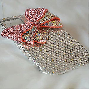 Max-ABC Compatible with Samsung Galaxy Note 10 Glitter Case,3D Diamond Cute Bow Crystal Rhinestone Women Girls Rainbow Shiny Sparkle Bling Glitter Protective Phone Case Cover