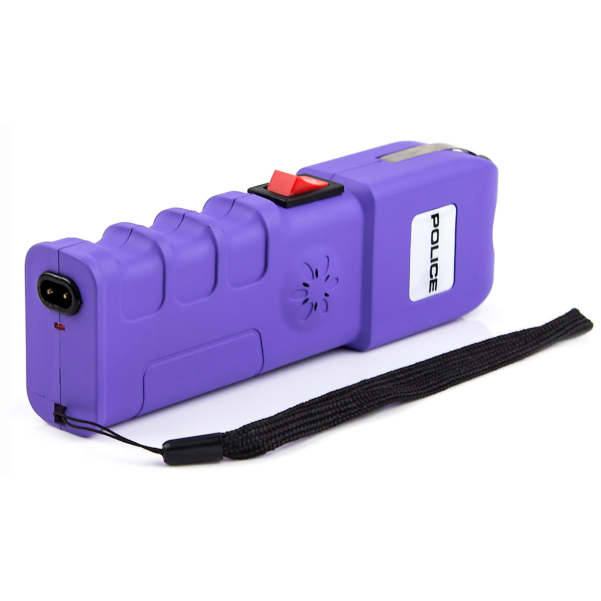 POLICE 928 Stun Gun with LED Flashlight and Siren Alarm, Purple