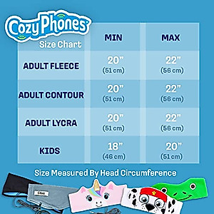 CozyPhones Over The Ear Headband Headphones - Kids Headphones Volume Limited with Thin Speakers & Super Soft Stretchy Headband - Mystic Unicorn