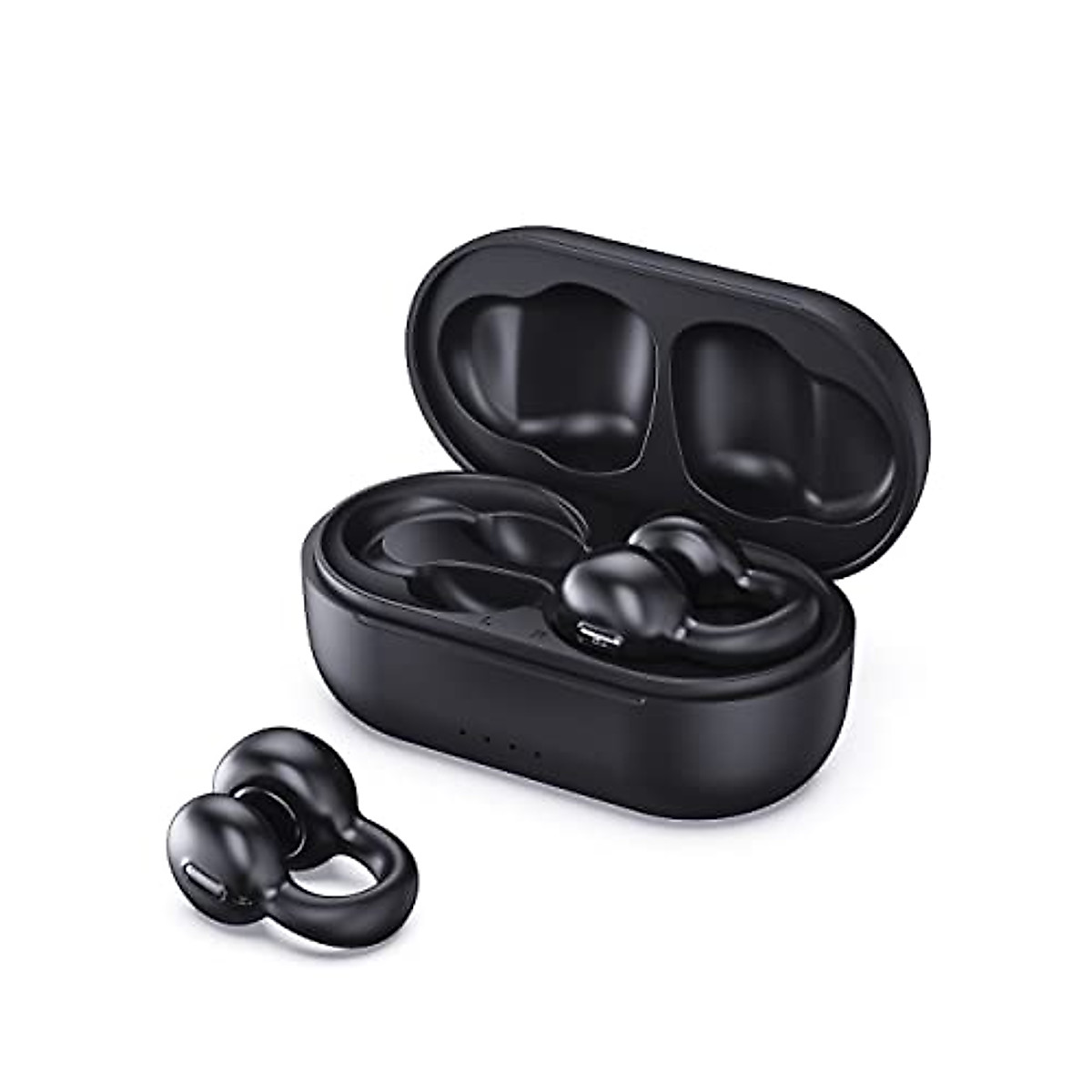Wireless Ear-Clip Bone Conduction Headphones Bluetooth 5.3, Open Ear Clip on Earbuds,Waterproof Painless Mini Sport Earring Earphone, HiFi Quality/Long Battery Life