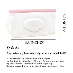 VOONGOR Portable Refillable Wet Wipe Pouch, Reusable Travel Wipes Holder & Case, Lightweight Flushable Diaper Wipes Container for Baby (4 Pack, Milk White)