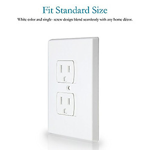 Baby Safety Self-Closing Electrical Outlet Covers | Alternative To Wall Socket Plugs Plate for Child Proofing | Automatic Sliding Guards Kit | House & Kitchen Protection Kit | BPA Free - 12Pack, White
