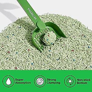 VETRESKA Tofu Cat Litter,Natural Kitty Litter Strong Clumping Flushable Cat Litter Pellets Ultra Absorbent Deodorant Tofu Litter,Dust-Free,Low Tracking,Eco-Friendly,Green Tea(5.5lb×1bag)