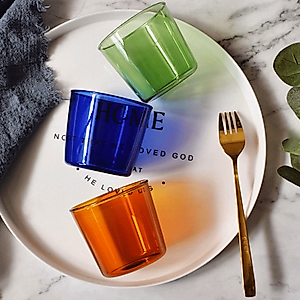 Sappiedear Bedside Glass Water Carafe Set with Cup, Glass Carafe with Lid Mouthwash Cups for Bedroom Bathroom Juice Wine Milk 19oz