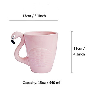 JointVictory 34 oz Flamingo Teapot - Pink Flamingo Gift for Women Small Porcelain Tea Pot - Microwave and Dishwasher Safe (Teapot)
