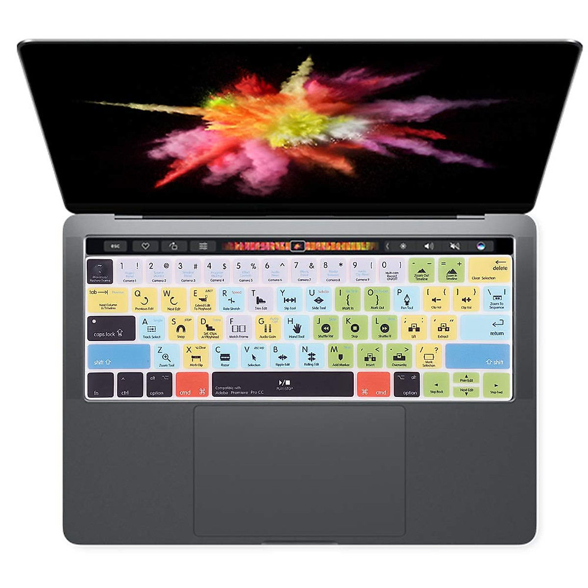 Keyboard Cover 13/15inch Waterproof Dustproof Protective Keyboard Silicone Skin Touch Bar Protector Film For Macbook