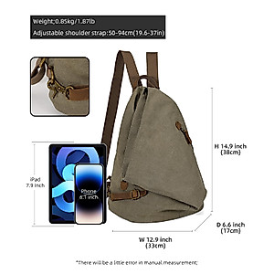 Canvas Vintage Backpack – Large Casual Daypack Outdoor Travel Rucksack Hiking Backpacks for Men Women