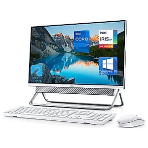 Dell Inspiron 5400 All in One Desktop Computer, 23.8” FHD Touchscreen, Intel 11th Gen i7-1165G7 Upto 4.7GHz, 32GB RAM, 2TB SSD, Webcam, HDMI, SD-Card, USB Type-C - Windows 10 Pro (Renewed)