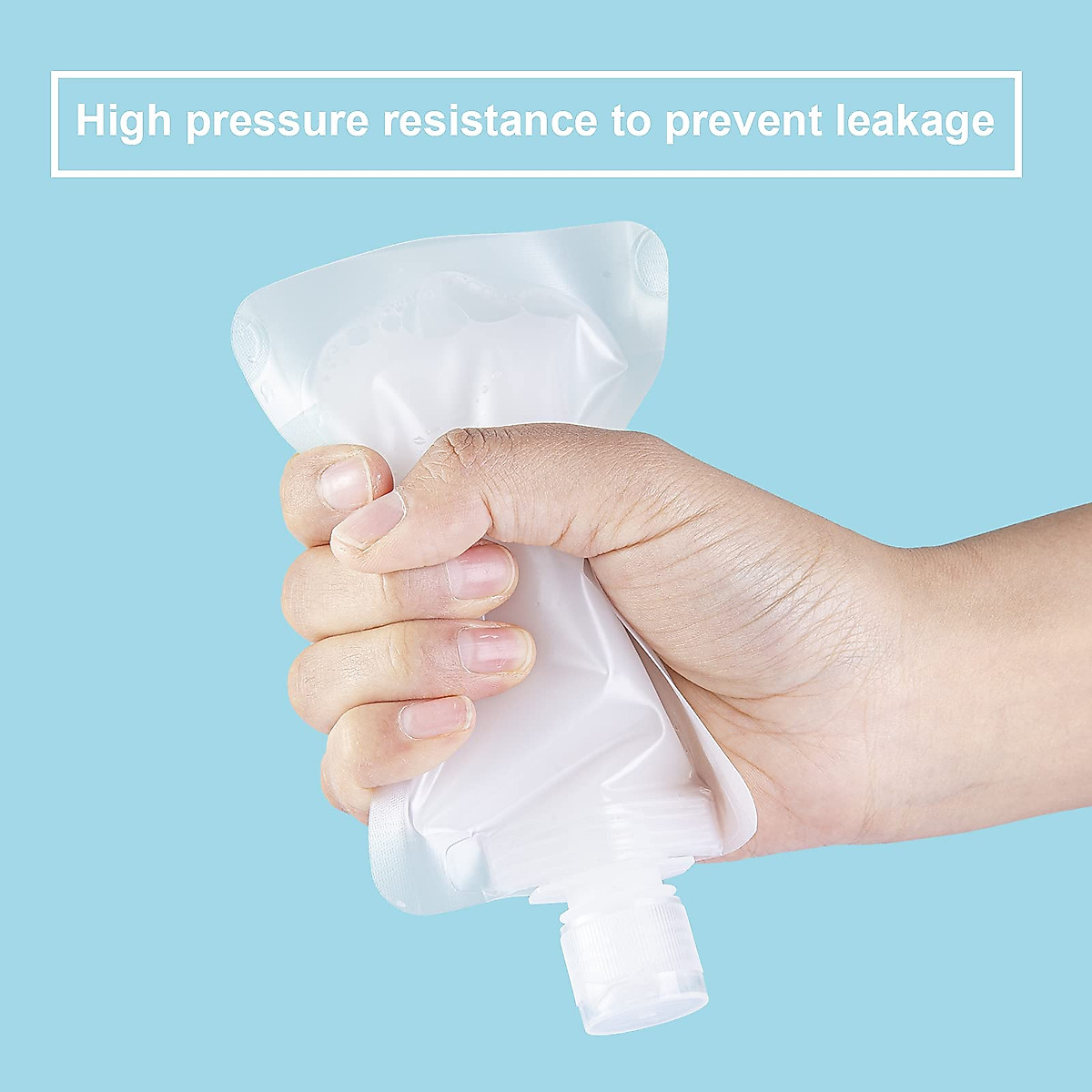 NUTAKI 15pack Portable Travel Fluid Makeup Packing Bag with Labels Refillable Travel Pouches-Sub Bags for Travel Tsa Approved Leakproof Toiletries Containers