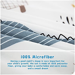 Dinosaur Toddler Bedding Set Ultra Soft Microfiber Toddler Comforter for Baby Girls Boys 4 Pieces Includes Comforter,Flat Sheet, Fitted Sheet and Pillowcase