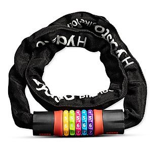 Hydsto Rainbow Bike Lock Combination - 5-Digit Resettable Scooter Lock - 3.2 FT Heavy-Duty Anti-Theft Lock for Bicycle, Motorcycle, Electric Scooter, Gate, Fence