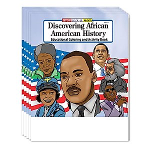 ZOCO - Black History Educational Coloring Books (25 Bulk Pack, Without Crayons) - African American History Month Handout - Games, Puzzles, Activities for Kids