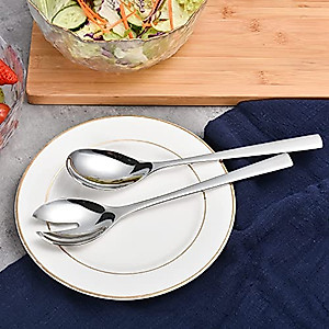 IMEEA Salad Servers 18/8 Stainless Steel Salad Serving Set Salad Fork and Spoon, 10-Inch