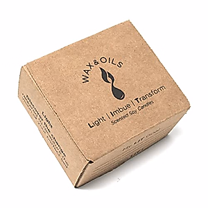 Wax and Oils Soy Wax Aromatherapy Scented Candles (Vanilla) 8 Ounces. Single