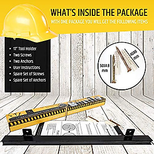 17" Heavy-Duty Magnetic Tool Holder (Upgraded Version) - Extremely Powerful Magnetic Pull Force to Hold Heavy Tools - Professional Space-Saving Magnetic Tool Bar - Metal Tool Organizer Rack/Strip